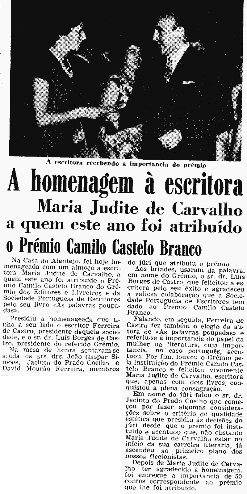 FABULÁSTICAS,: MARIA JUDITE DE CARVALHO