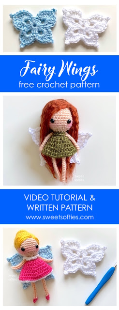 Butterfly Fairy Wings (Free Crochet Pattern & Video Tutorial) - Sweet ...