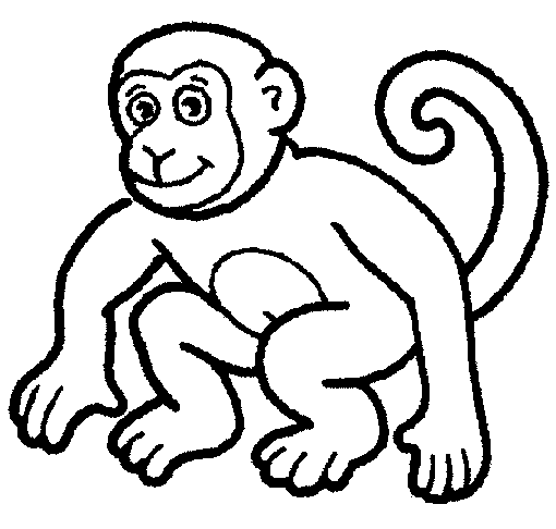 Animal Colouring Pages For Kids: Monkeys Coloring Pages