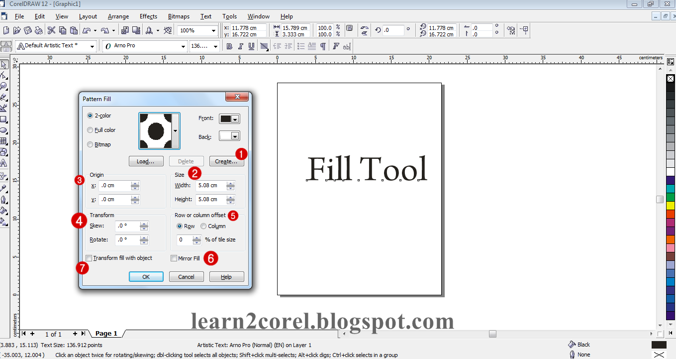 [Learn :14] อธิบายเครื่องมือ Pattern Fill Dialog (ต่อบทที่13)