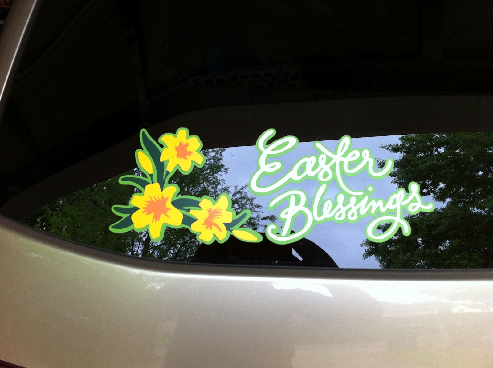 Obsessed with Scrapbooking: Cricut Easter Blessings Vinyl For Car