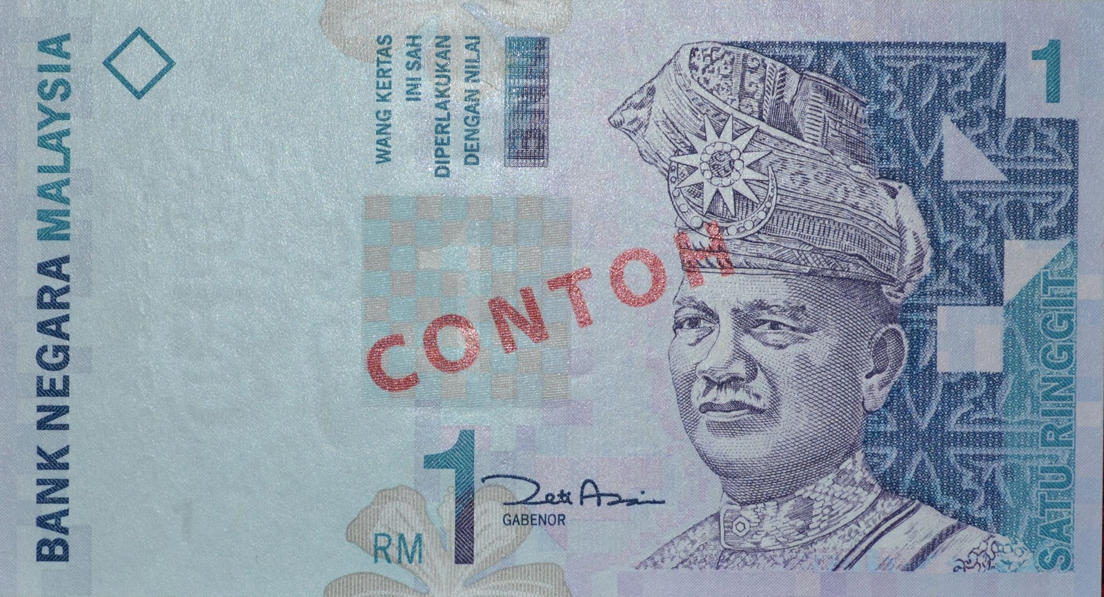 Galeri Sha Banknote: DUIT RM1 CONTOH/SPECIMEN