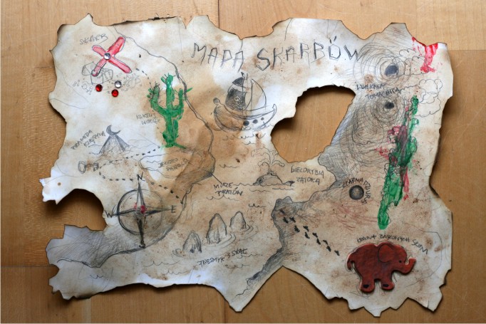 bajkowy pokoik - zabawy dla dzieci: Piracka mapa skarbów! Czyli pomysł ...