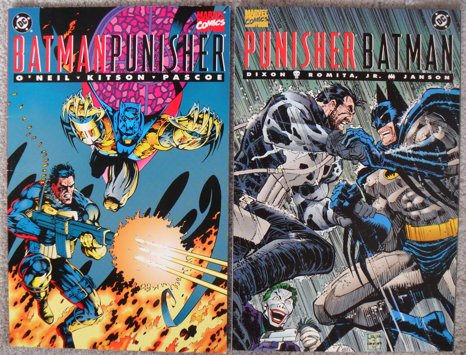 PUNISHER'S COSPLAY and COMICS: PUNISHER/BATMAN (both books) review