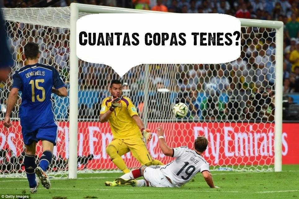 Memes de Internet: romero: cuantas copas tenes? gol de Götze