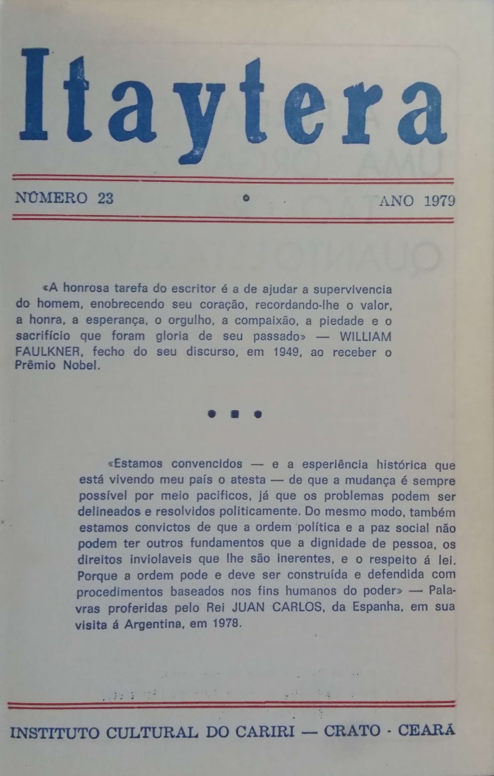 Estórias&História: Índice das Revistas Itaytera, do Instituto Cultural ...