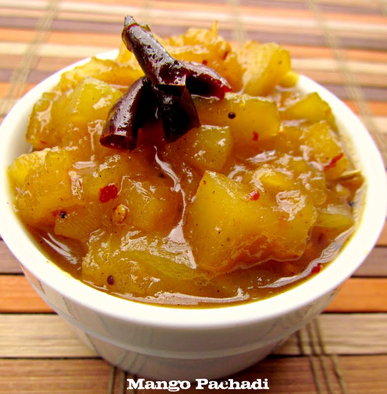 Savitha's Kitchen: Mango Pachadi / Mamidikaya Pachadi / Mango Relish