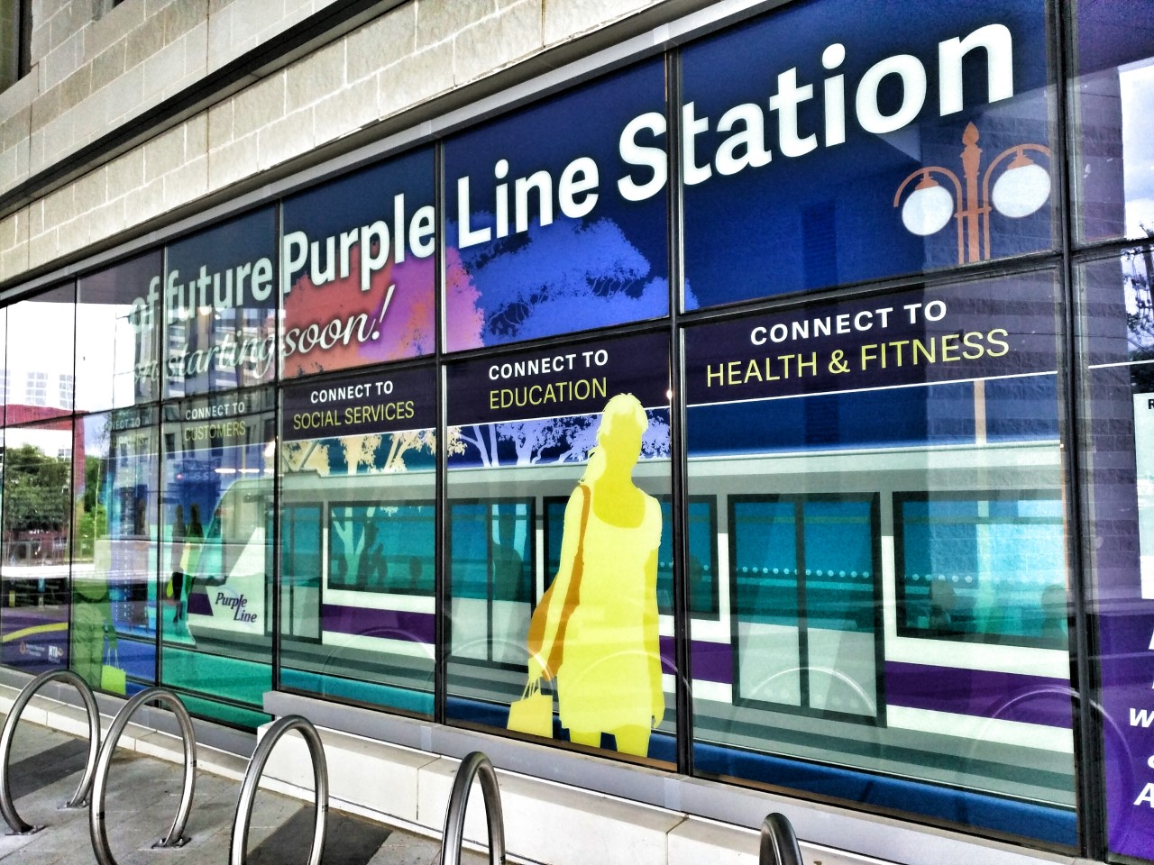 East MoCo: Signage touting future Purple Line station at Silver Spring ...
