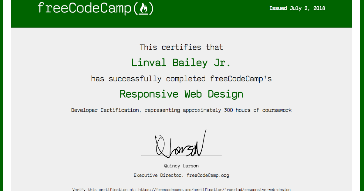 Just a Few Things..: 1st #freecodcamp Certification is in the bag...