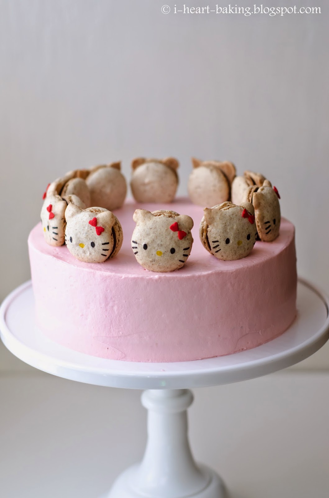 i heart baking!: hello kitty macaron cake with neapolitan layers (and ...