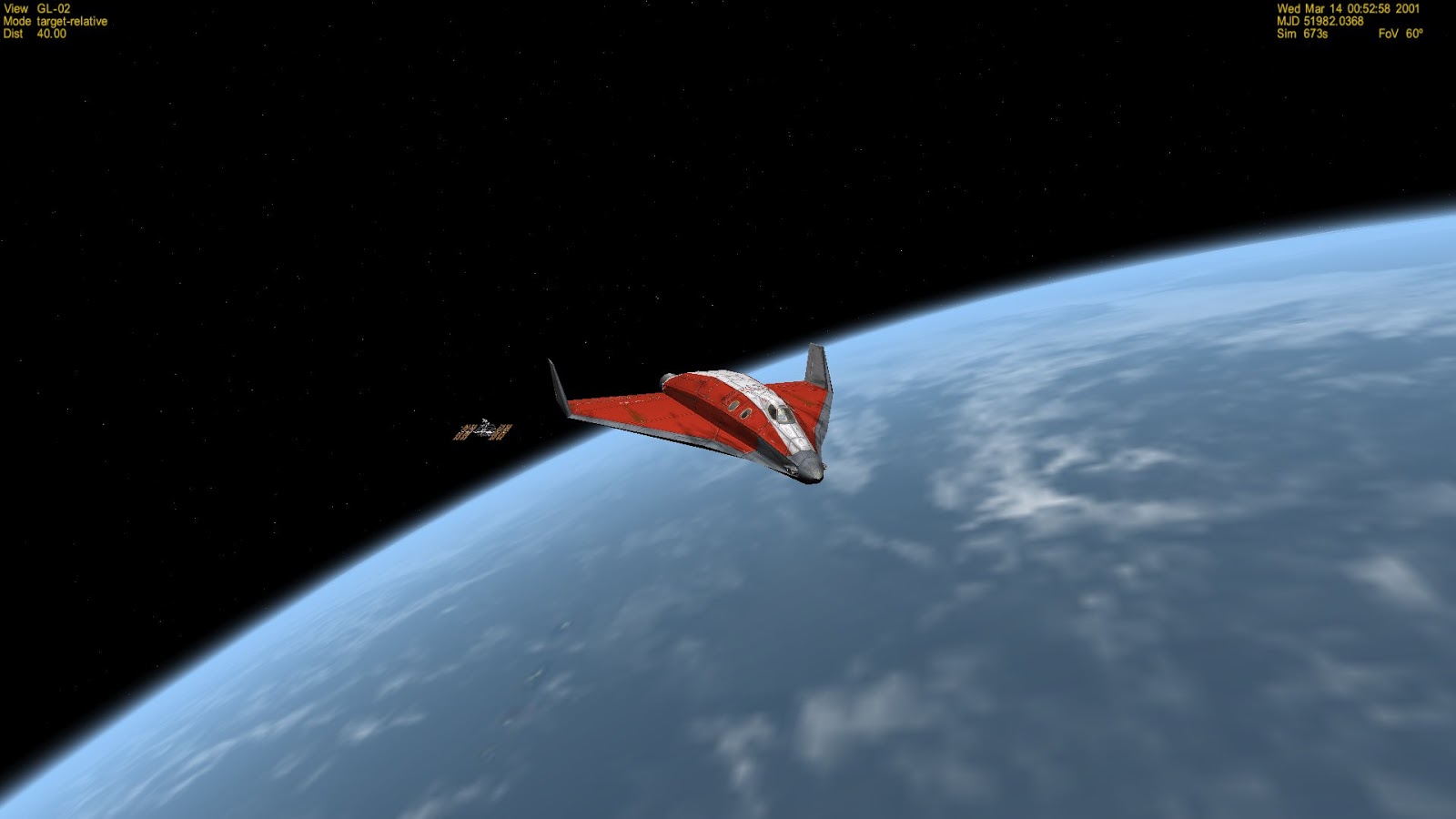 RangerX3X: Orbiter Space Flight Simulator Delta Glider Test Flight