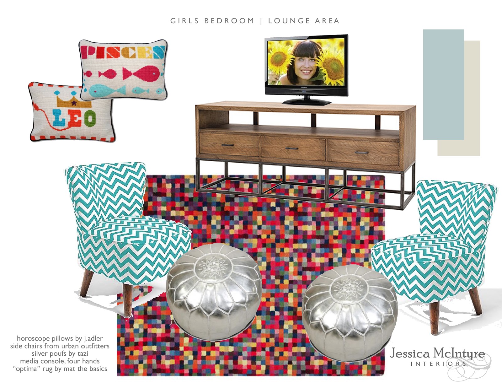 Jessica McIntyre Interiors: DESIGN BY JMI | not your typical tween room...