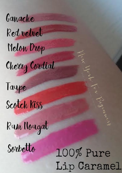 New 100% Pure Lip Caramel Swatches and Review - New York For Beginners