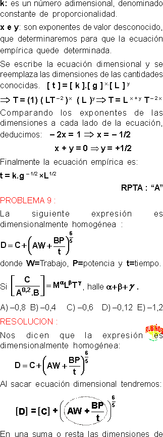 ANÁLISIS DIMENSIONAL PRINCIPIO DE HOMOGENEIDAD FÓRMULAS EMPIRICAS ...