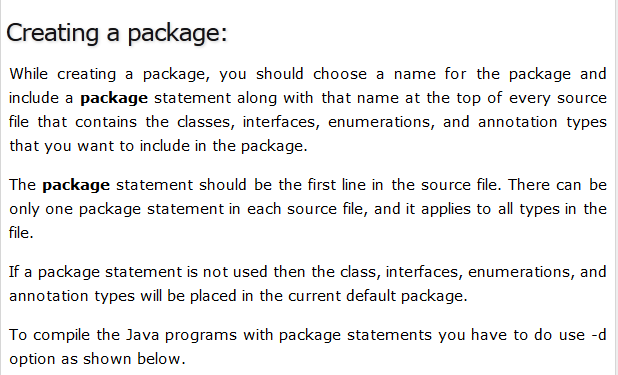 What is Packages ~ java and jsp all Material