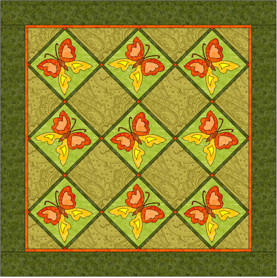 Patchwork en Casa - Patchwork with Love: Bloque de la Semana: Aplicación de Mariposa