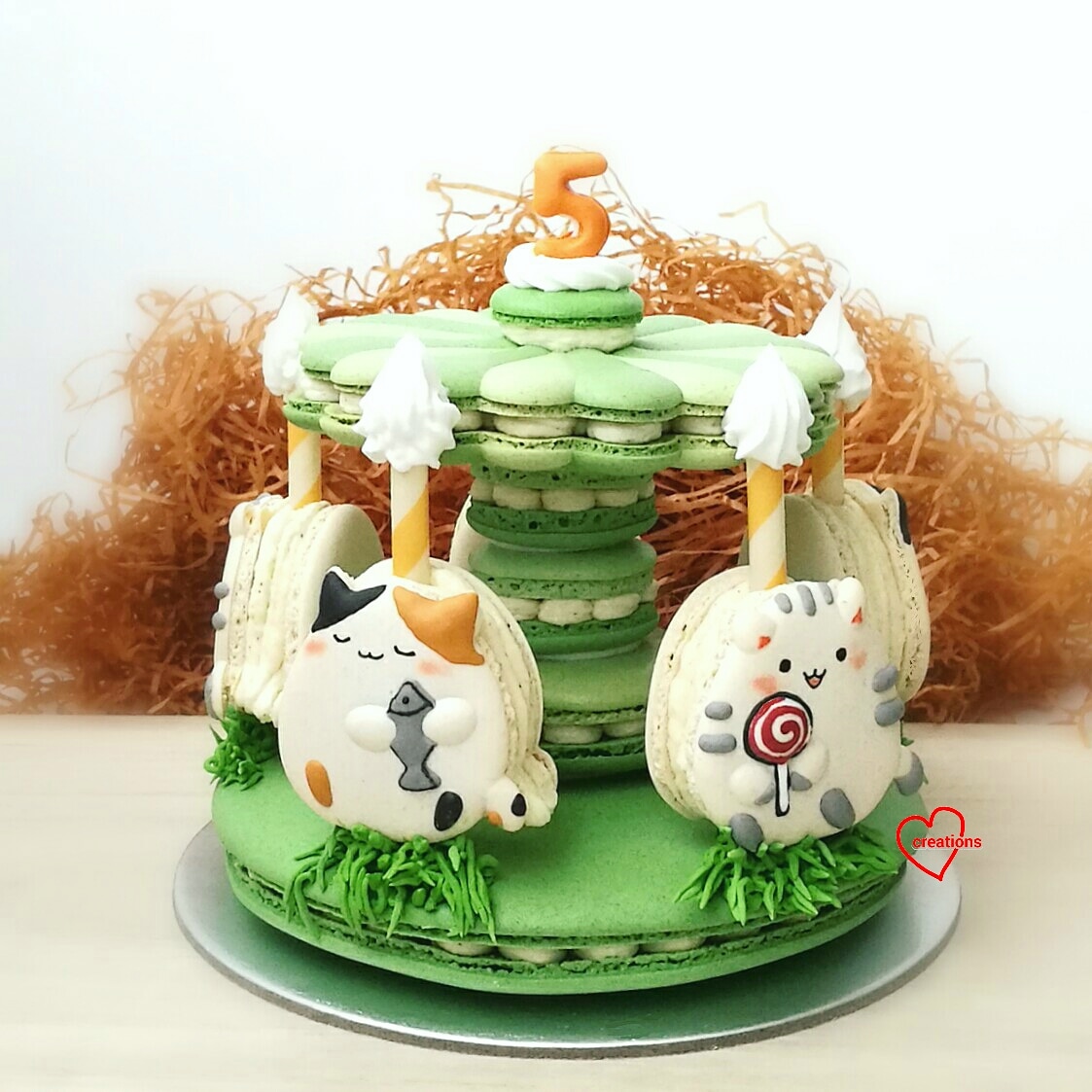 Loving Creations for You: Happy Cat Macaron Carousel III