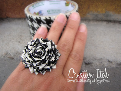 Creative Itch: Duct Tape Flower Rings