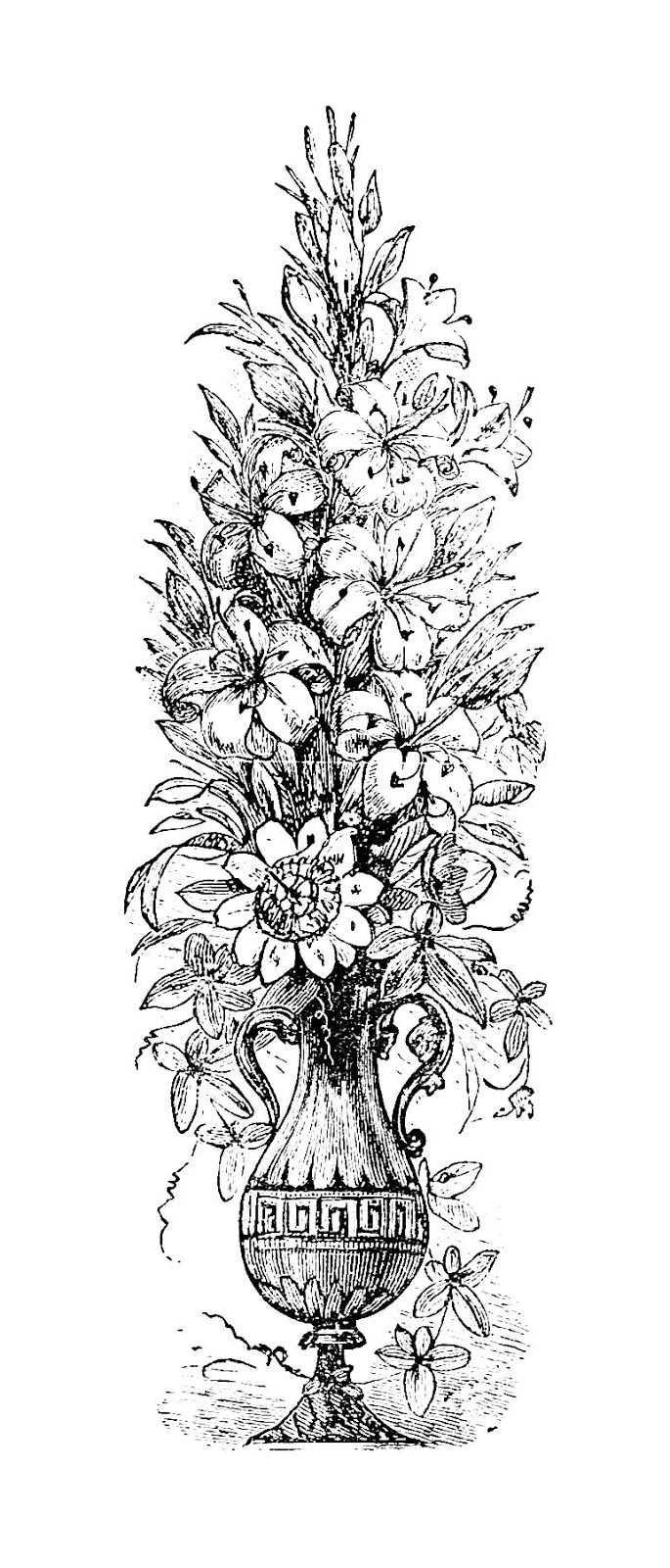 Digital Stamp Design: Free Flower Digital Stamp: Vintage Flower ...