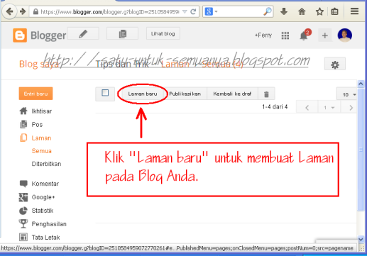 Membuat Laman pada Blog | Berbagai Artikel Menarik