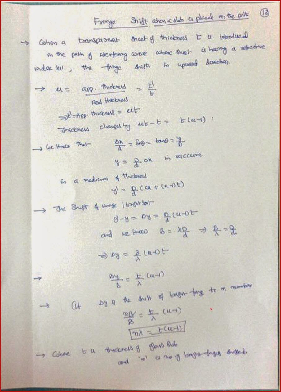 Interference Fringe shift and Problems | IIT JEE and NEET Physics