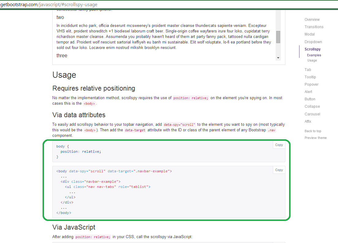 The ASP.NET MVC Club: Step by step how to create an ScrollSpy NavBar with the Twitter Bootstrap