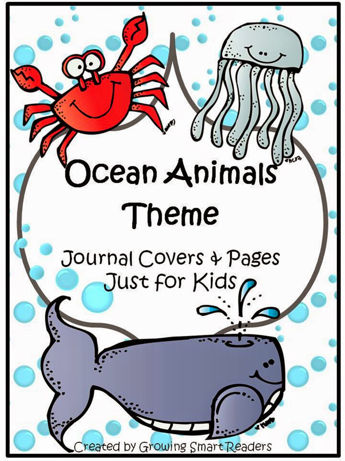 Growing Smart Readers: Ocean Animals Themed Journal Covers & Pages ...
