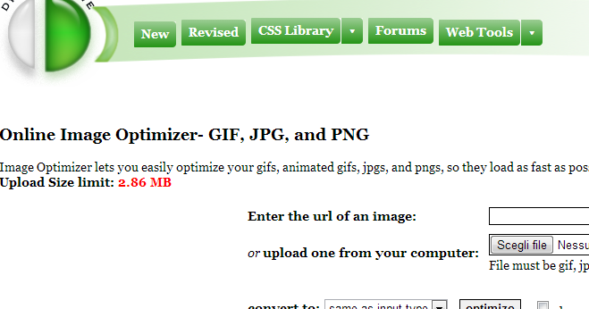 Come comprimere immagini online con Online Image Optimizer