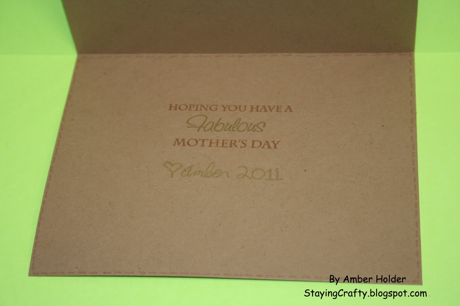 Staying Crafty: Mother's Day Card