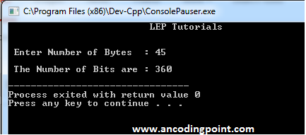 Byte to Bits Conversion in C++ - PProgramming