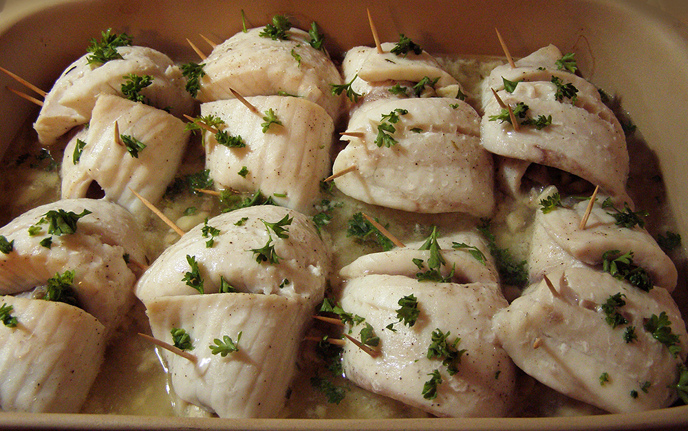 Seasonal Eating: Rolled Sole with Oyster Mushrooms