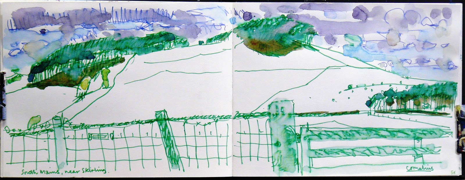 daviddrawsandpaints: Borders Landscapes