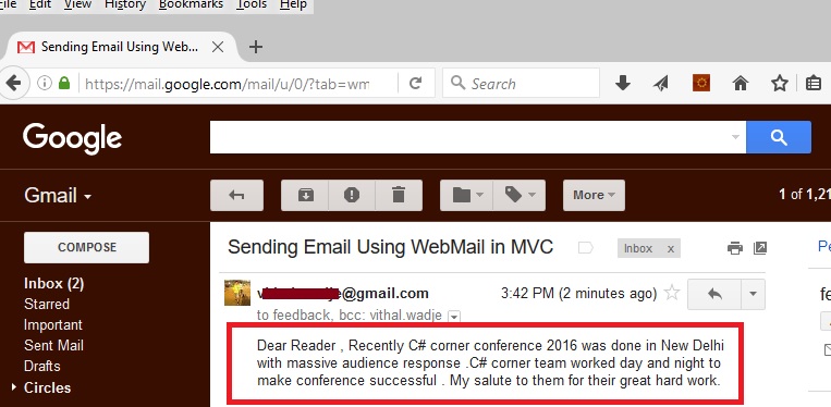 Sending Emails From Razor View In ASP.NET MVC