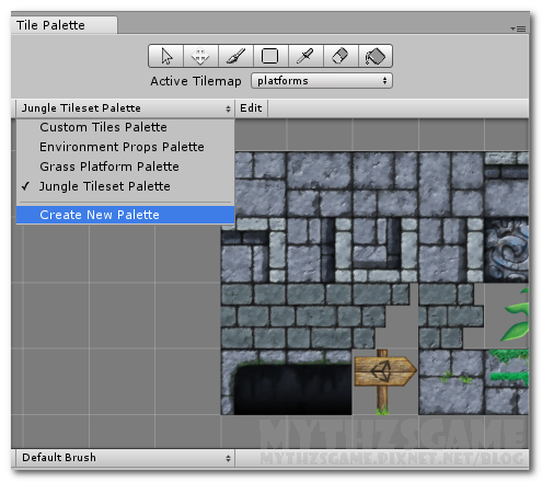 Unity 2D Tile Map 工具-Tile Palette