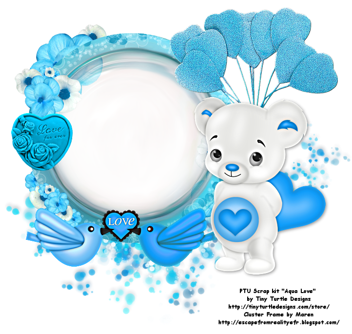 Escape From Reality Blog: FTU Clusters & Cluster Frames 'Aqua Love'