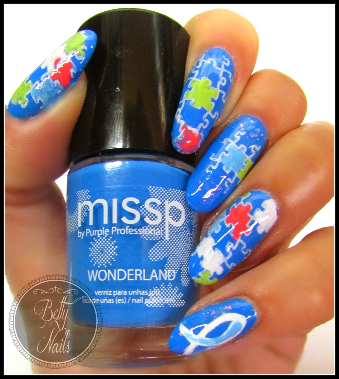 Betty Nails: Autism Awareness Day - Light it Up Blue Nailart