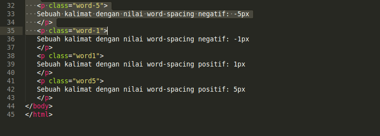 CSS: Cara Mengatur Lebar (spasi) Antar Huruf dan Kata Teks HTML dengan ...
