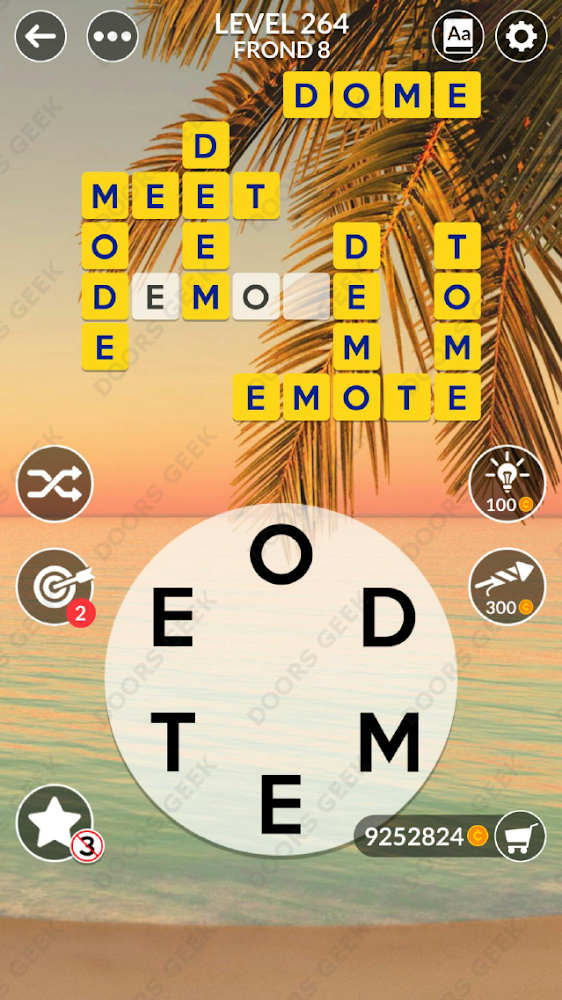 Wordscapes Level 264 Answers ~ Doors Geek