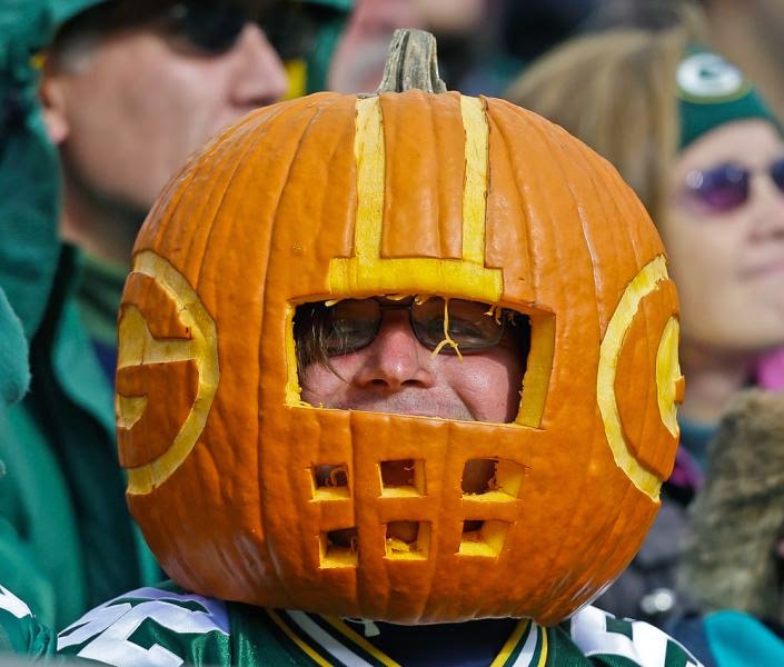 Happier Than A Pig In Mud: Football Pumpkins