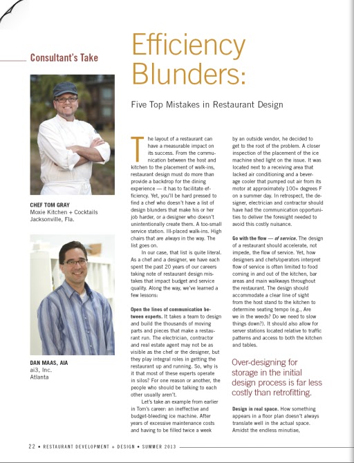 ai3: ai3 & Chef Tom Gray- "Efficiency Blunders: Five Top Mistakes in ...