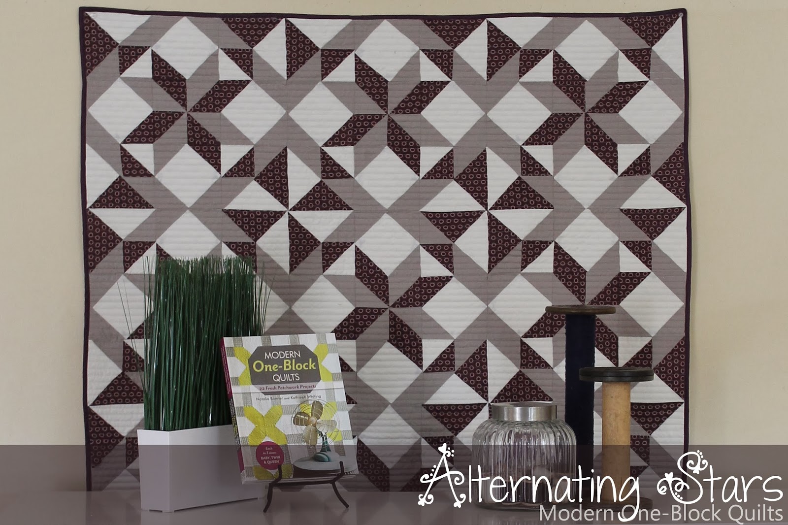 Piece N Quilt: Alternating Stars - A Modern One-Block Quilt
