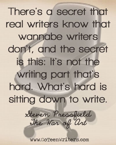 It’s not writing that’s hard, it’s sitting down. | Go Teen Writers