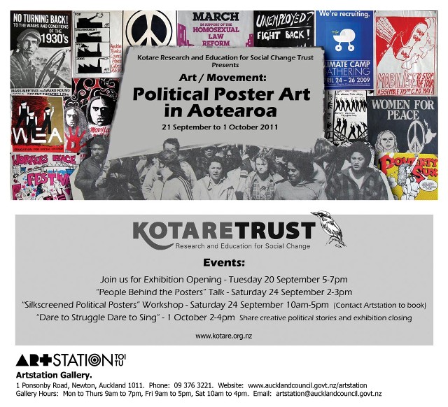 New Zealand Printmakers: Screenprint Political Poster Workshop ...