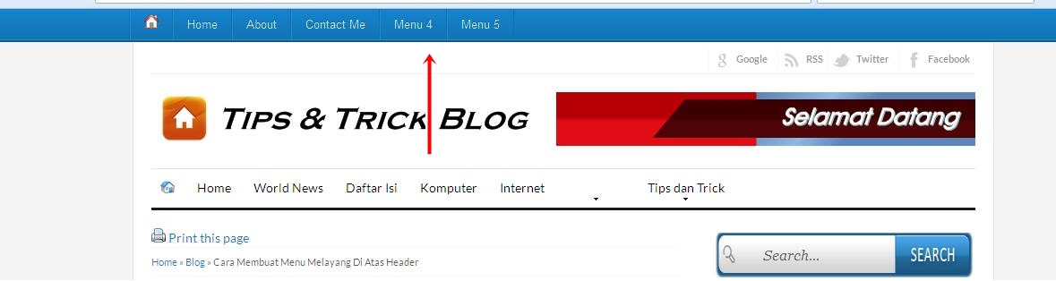 Cara Membuat Floating menu