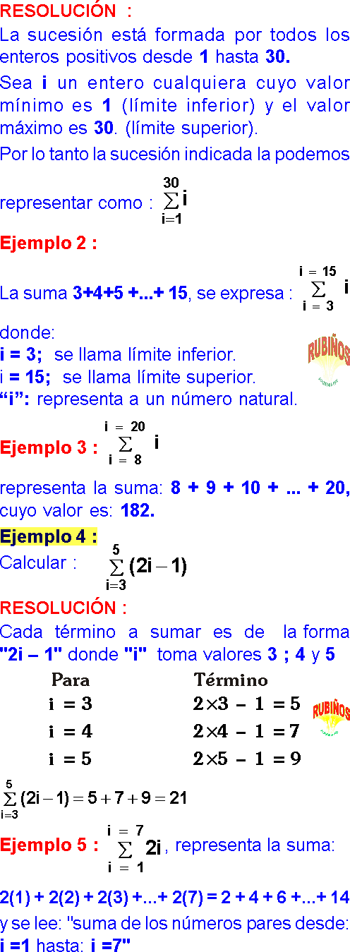 SERIES Y SUMATORIAS FÓRMULAS , MÉTODOS Y EJEMPLOS DE RAZONAMIENTO ...