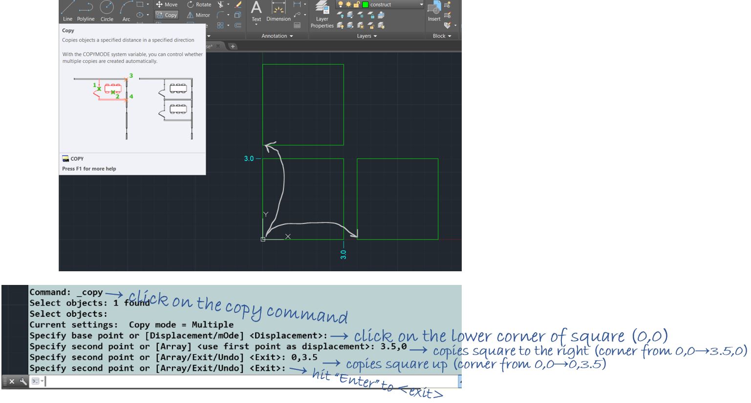 ENGR 1304: Example Cube Orthographic Projection