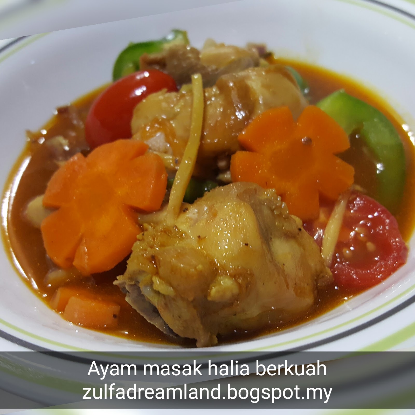 ZULFAZA LOVES COOKING: Ayam masak halia berkuah
