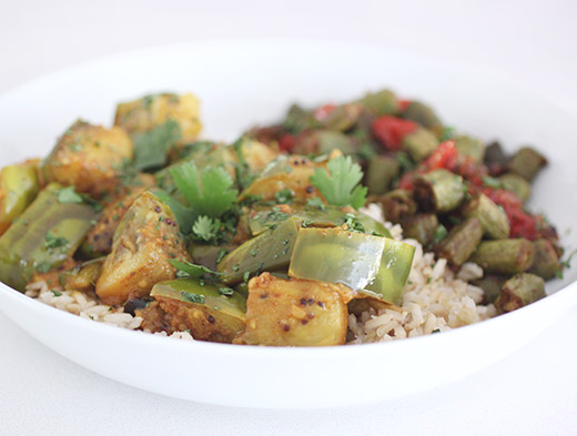lisa is cooking: Spicy Braised Eggplant with Everyday Okra