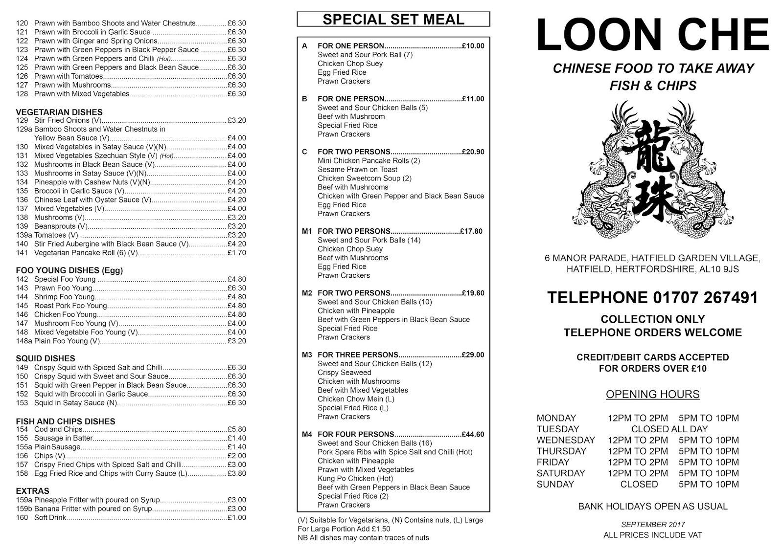 Loon Che Chinese Takeaway Hatfield