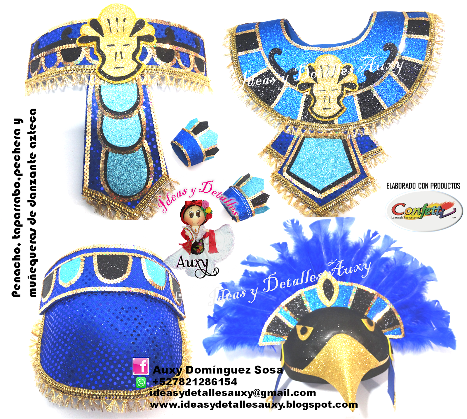 Ideas y Detalles Auxy: TRAJE DE DANZANTE AZTECA, GUERRERO AZTECA ...